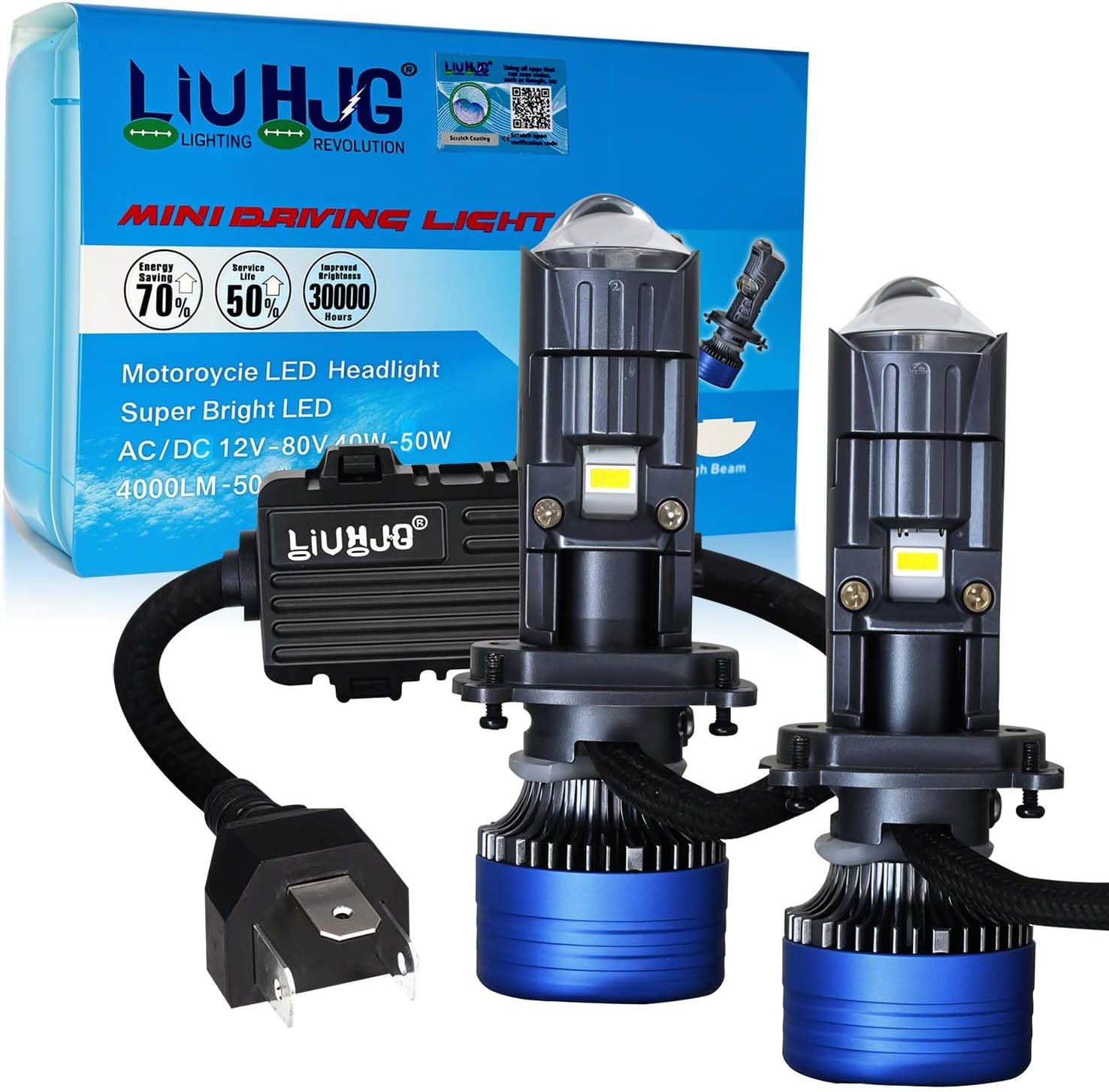 OTO2EYE 1 Year Warranty Powered By LIU HJG H4 Projector Lens LED ...