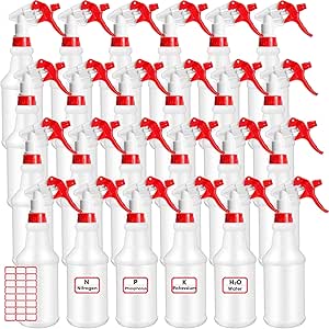 Amazon.com: Gerrii 24 Pcs 24oz Plastic Spray Bottle Bulk, Empty Refillable Squirt Bottles for ...