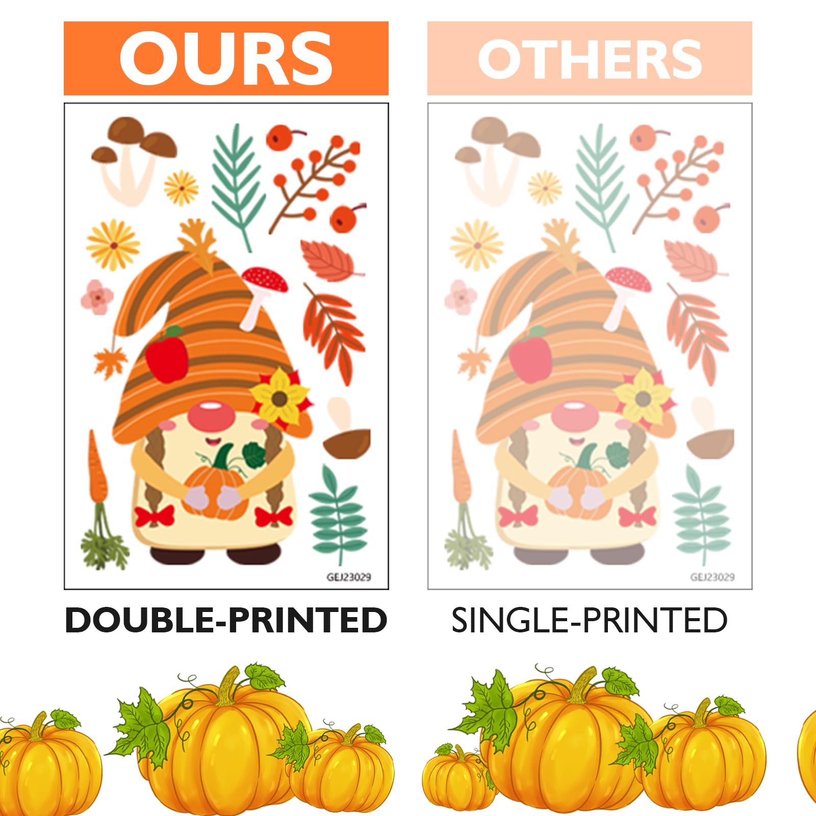 Snapklik.com : Thanksgiving Fall Window Clings For Glass Windows,9 ...