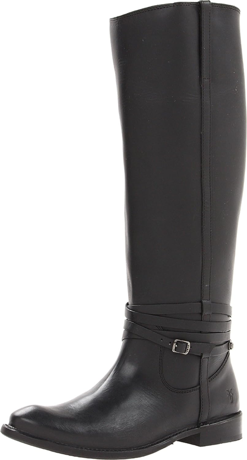 FRYE Women's Shirley Riding Plate Boot, Black Stone Wash, 42 EU : Amazon.eg