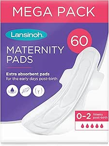 Lansinoh Maternity Pads After Birth Extra Absorbent with Wings - Pack ...