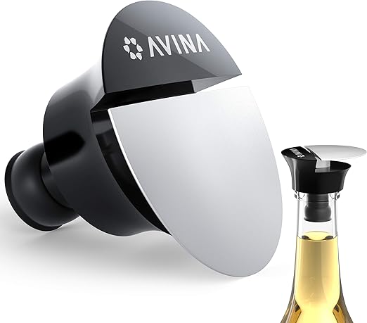 AVINA Champagne and Wine Bottle Stopper – Push and Lock Resealable ...