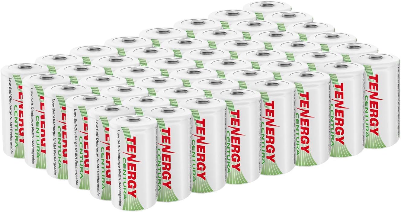 Amazon.com: Tenergy Centura NiMH Rechargeable C Batteries, 4000mAh C ...
