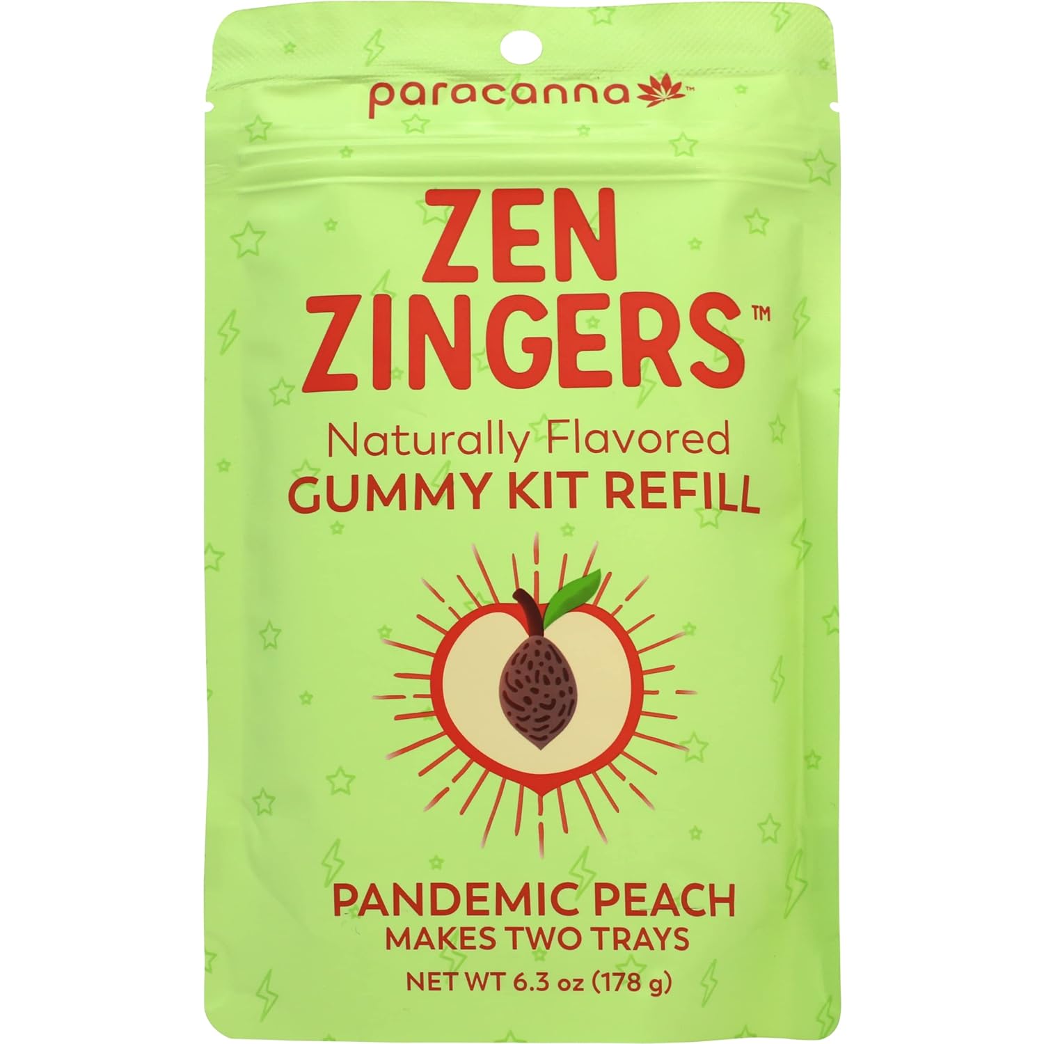 Amazon.com : Zen Zingers Gummy Mix - Peach Flavor - Makes up to 84 ...