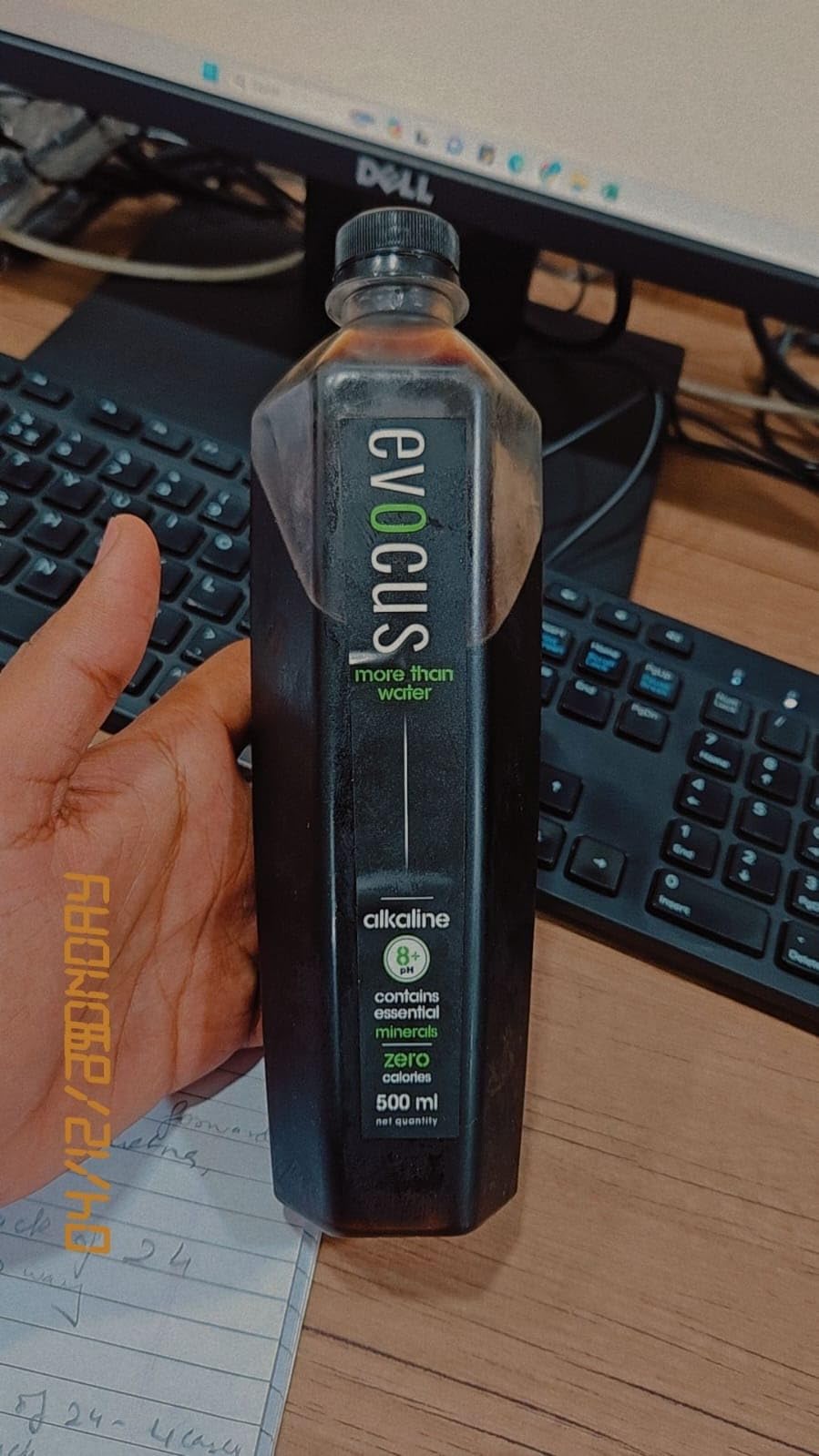 Evocus Black Alkaline Drink 500ml - 8+ pH, 4X Superior Hydration ...