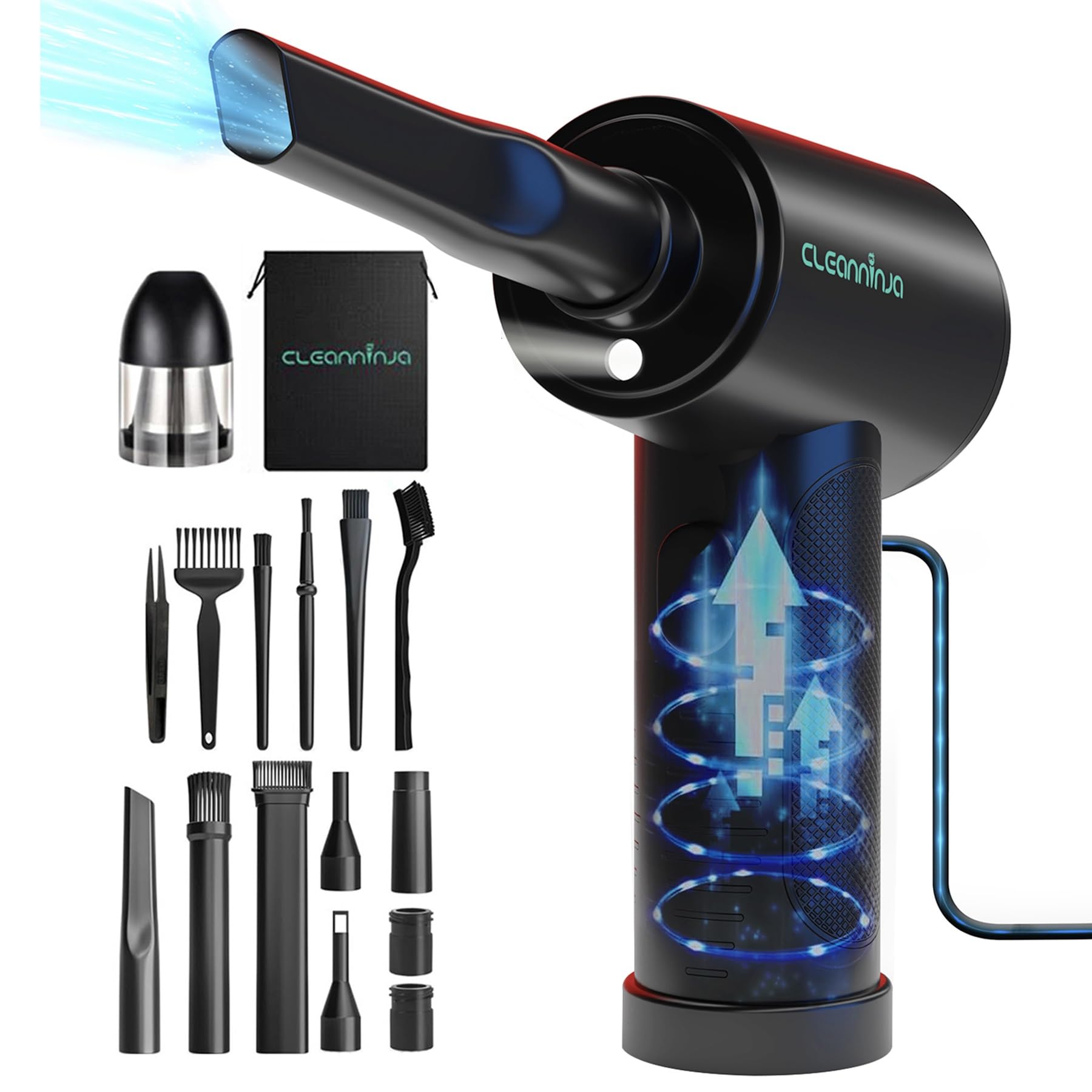 Amazon.com: CLEANNINJA Plumero de aire comprimido – Ventilador de aire ...