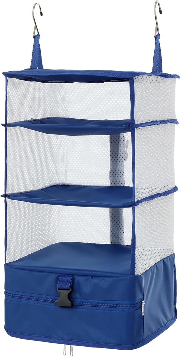 Amazon.com: Hanging Closet Organizer Portable 4-Shelf Collapsible ...