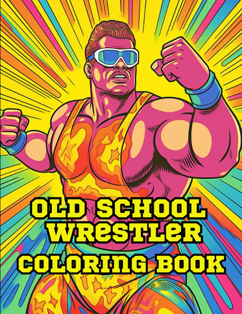 Retro Rumble Wrestler Coloring Book:fans of wrestling can enjoy 50 ...