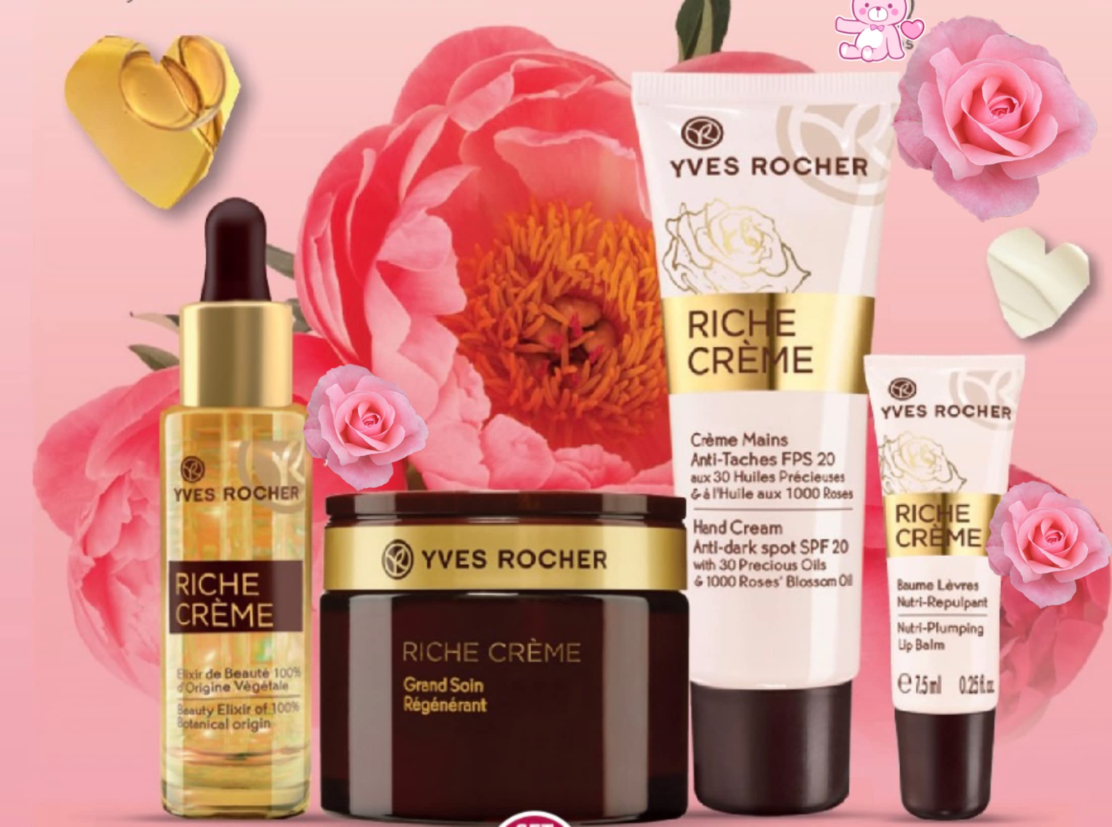 Yves Rocher Set Regenerador (Serum, Crema día-noche, crema manos y ...