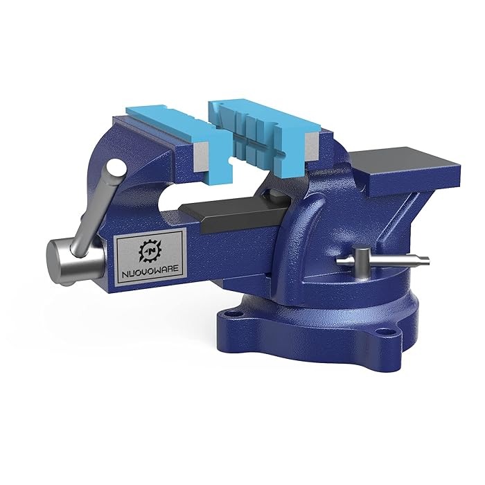 Buy Nuovoware Heavy Duty Bench Vise 4 Inch, 360° Swivel Locking Base ...