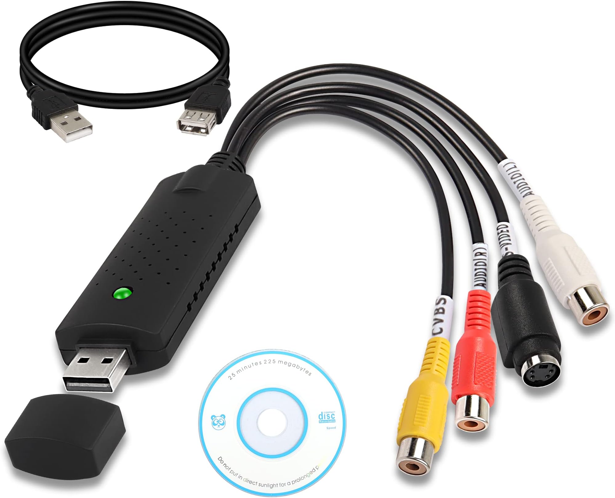 MEIRIYFA Câble adaptateur de capture audio vidéo USB 2.0, convertisseur ...