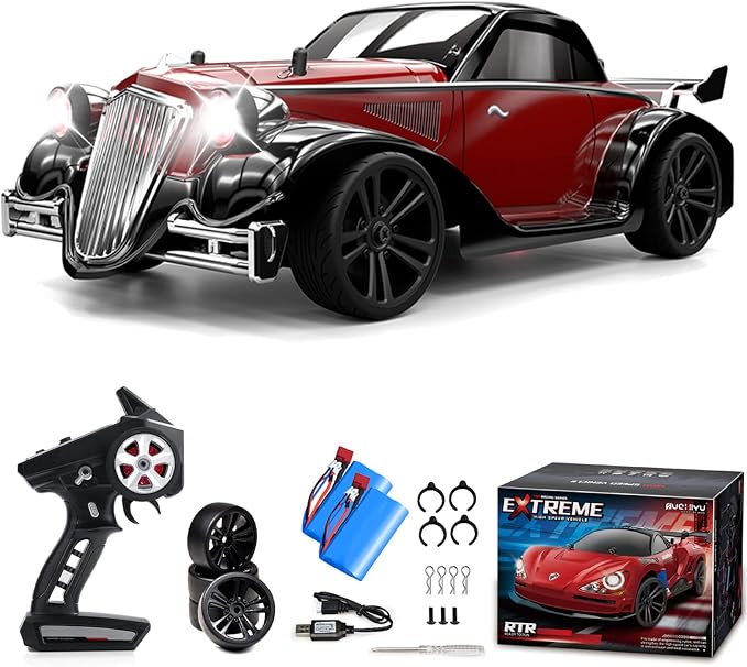 Amazon.com: Sakeye RC Drift Cars, 1/16 Red Drifting RC Car 4WD 2.4GHz ...