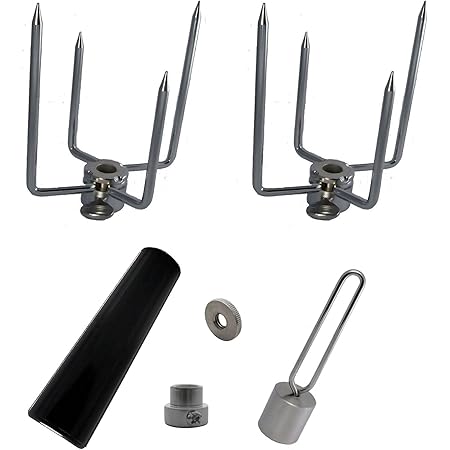 Amazon.com : OneGrill Stainless Steel Universal Grill Rotisserie Spit ...
