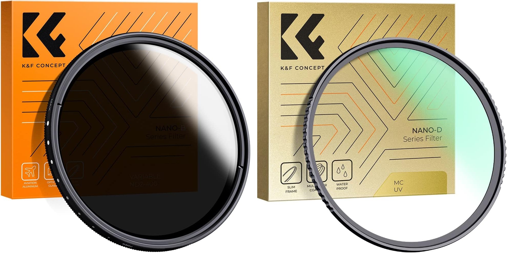 Amazon.com : K&F Concept 62mm ND8 ND64 ND1000 ND Lens Filters Kit ...