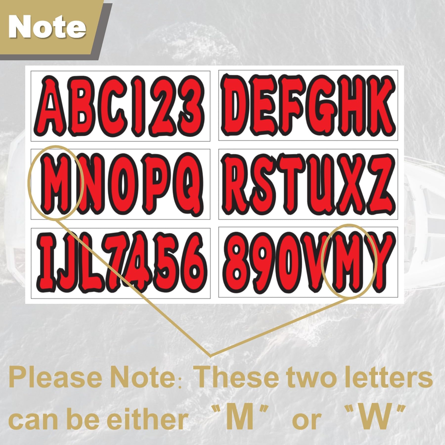 Snapklik.com : 4 Sets 3" Alpha-Numeric Registration Identification ...