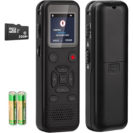 Amazon.com: 40GB Digital Voice Recorder 3072kbps HD Voice Activated ...