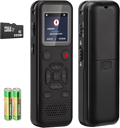 72GB Digital Voice Activated Recorder: Portable Audio Device for ...