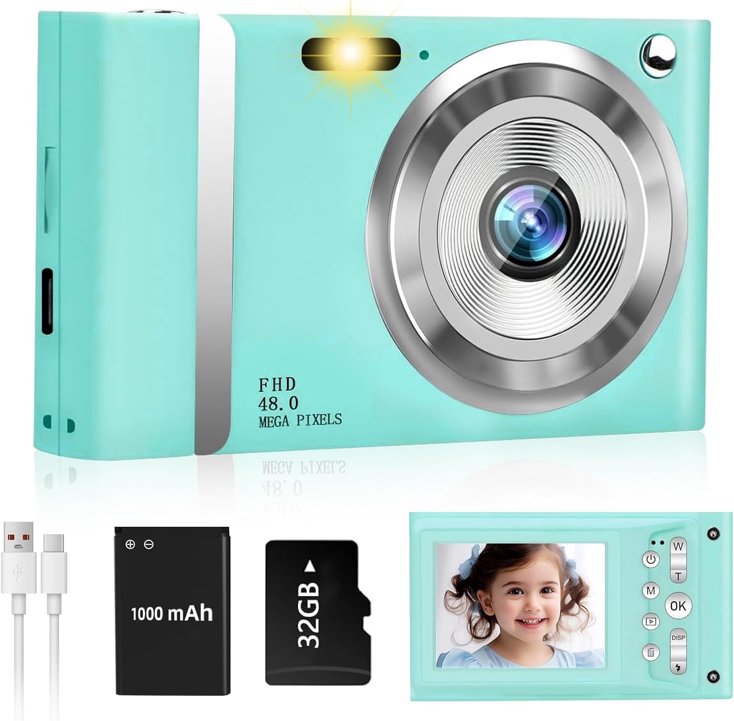Amazon.com : 48MP Digital Camera 1080P HD Compact Digital Camera with ...