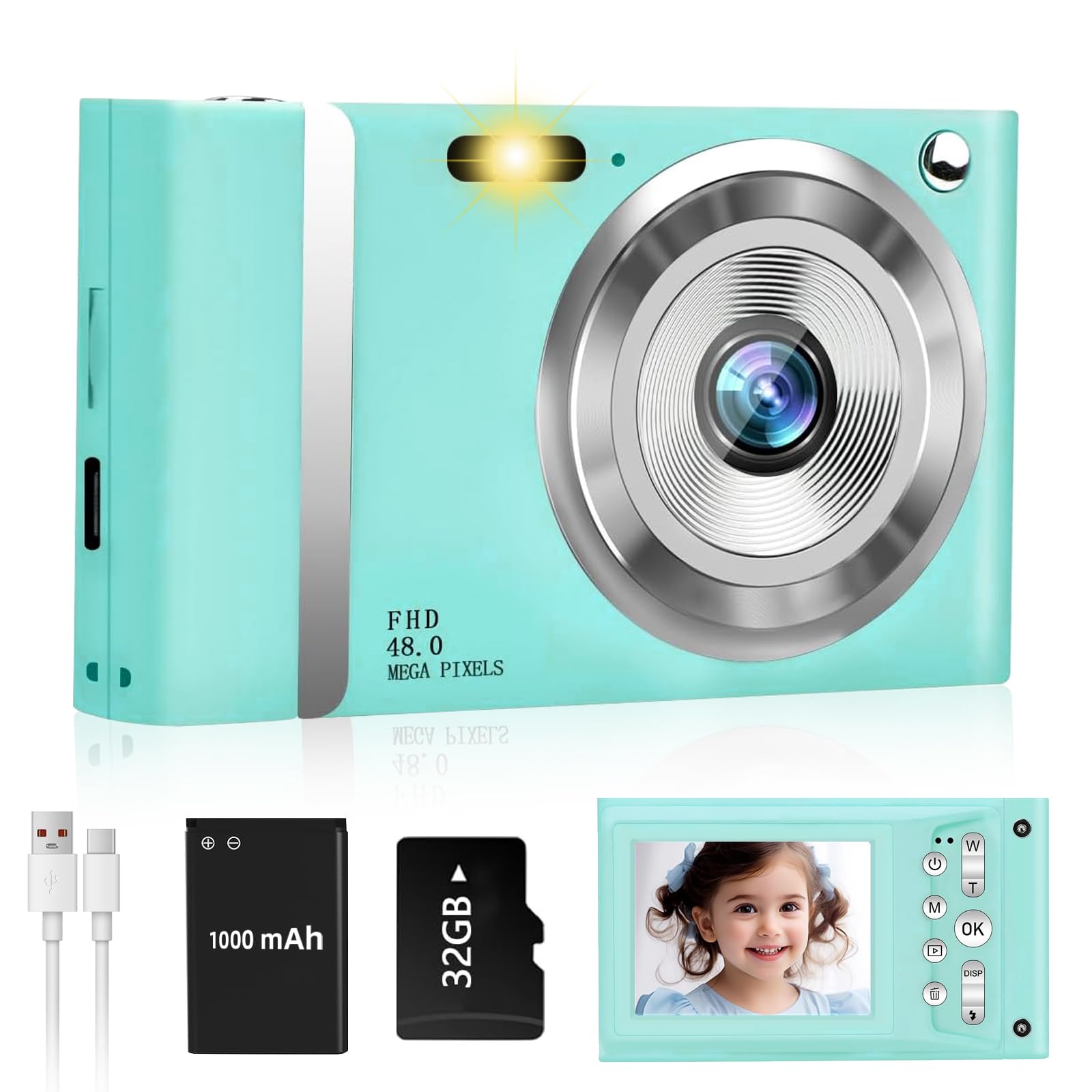 Amazon.com : 48MP Digital Camera 1080P HD Compact Digital Camera with ...