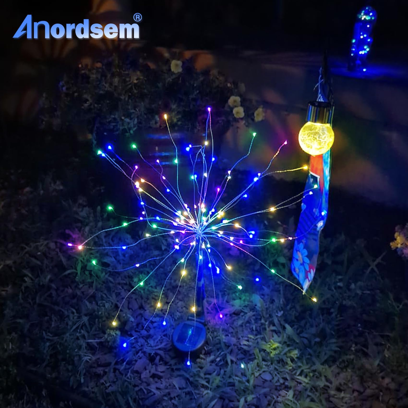 Snapklik.com : Anordsem Solar Garden Lights Outdoor: Waterproof 120 LED ...