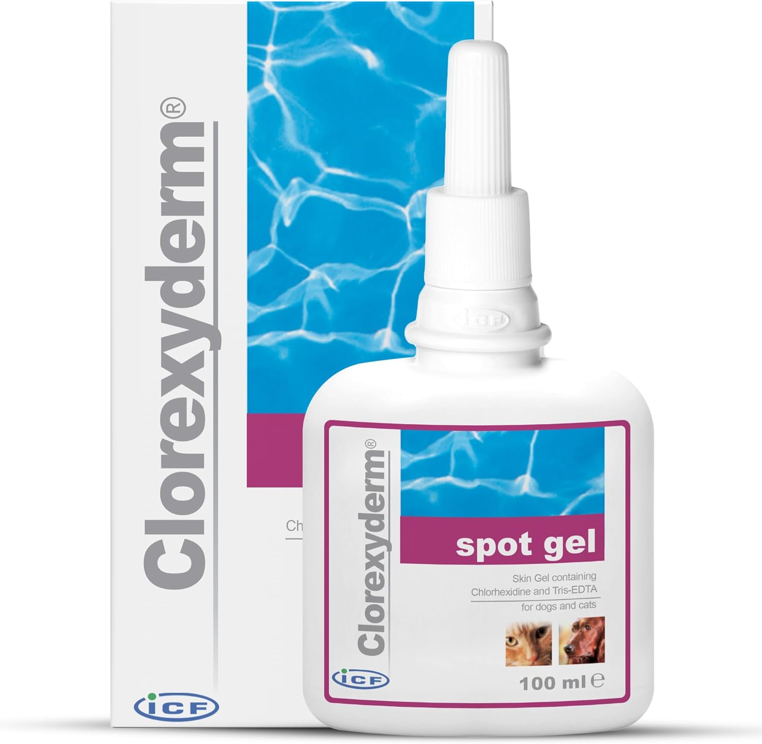 ICF | Clorexyderm Spot Gel | Advanced Cat & Dog Skin Care Gel for Itchy ...