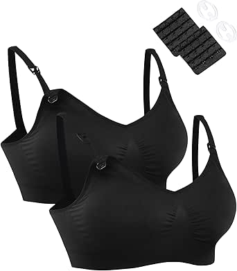 HOFISH Nursing Bras for Breastfeeding, Wirefree Seamless Maternity ...