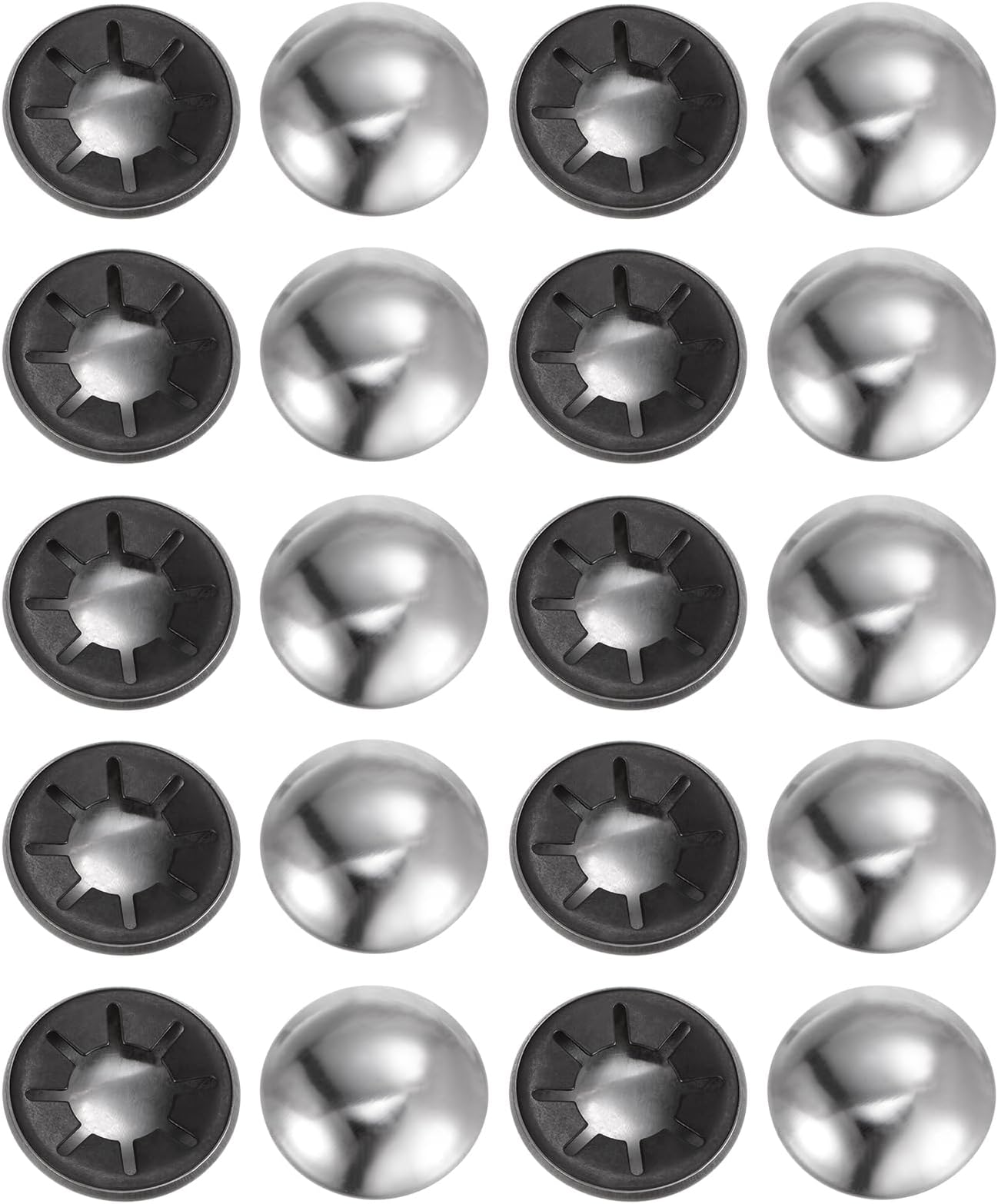 Amazon.com: uxcell 20PCS 65Mn Steel Push on Push Nut Caps 0.63 Inch ...