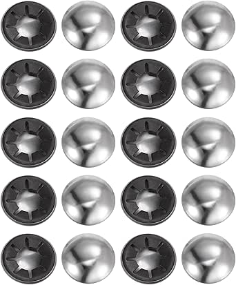 Amazon.com: uxcell 20PCS 65Mn Steel Push on Push Nut Caps 0.63 Inch ...