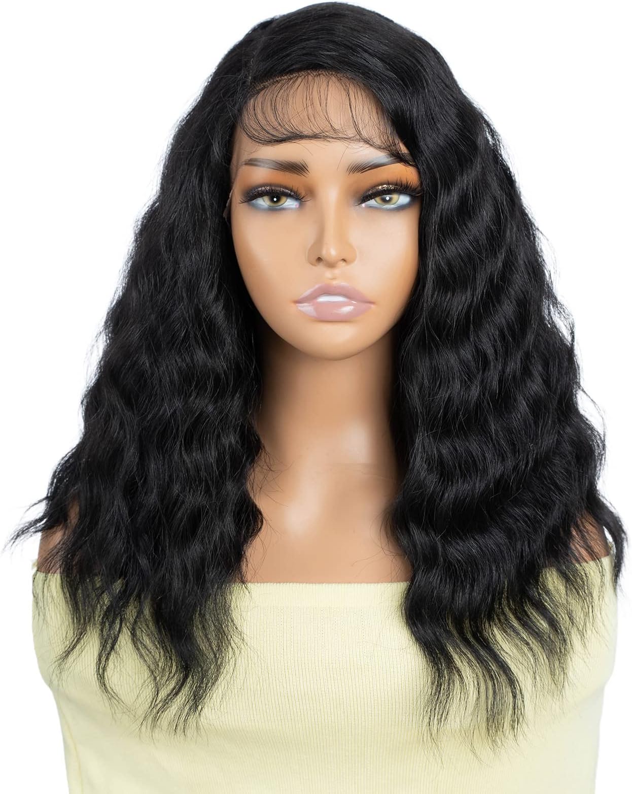 Amazon.com : REMY FORTÉ Short Curly Wavy Bob Wig HD Lace Closure Wigs ...