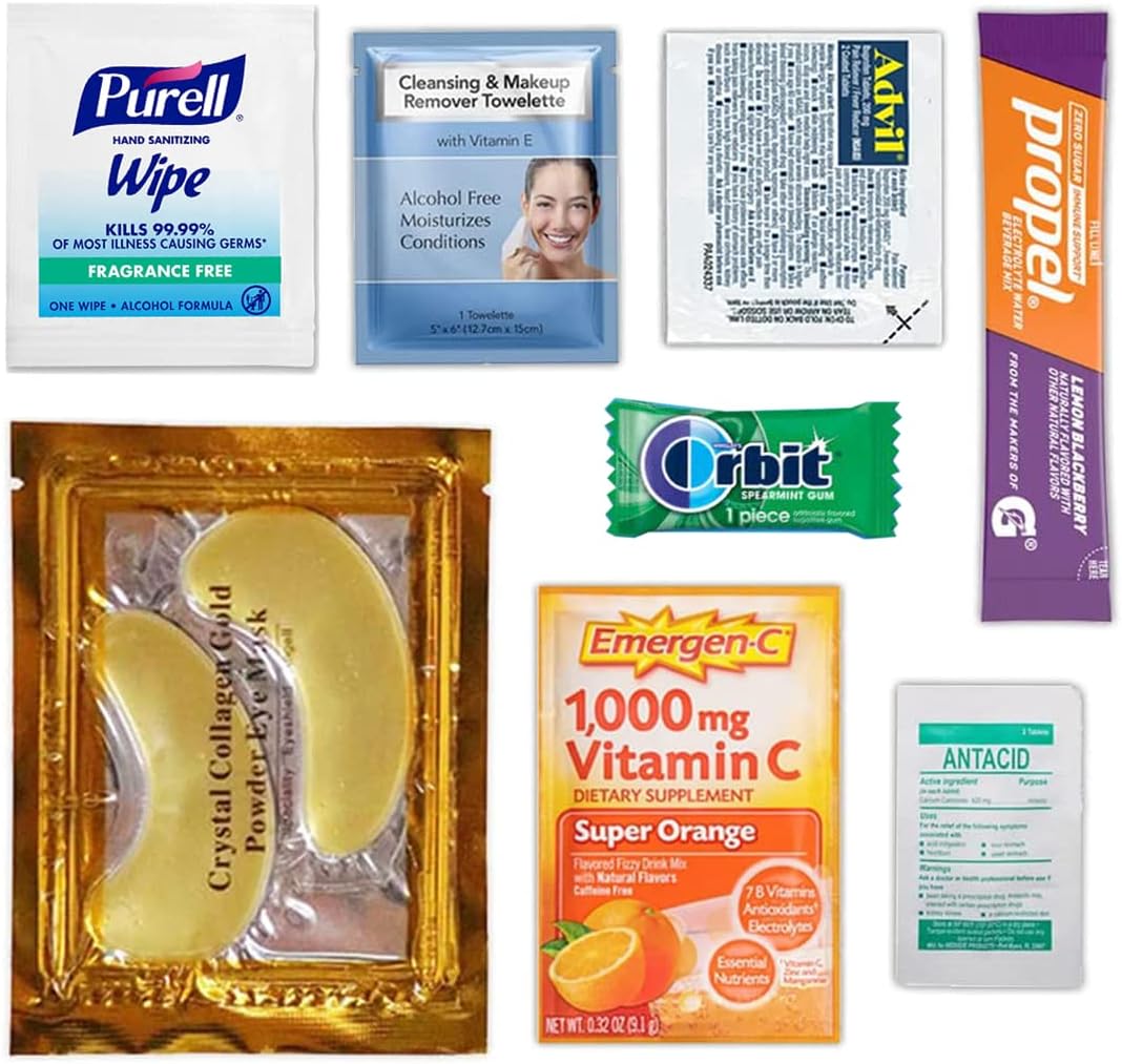 Amazon.com: 10 Sets of Bulk Hangover Kit Supplies for Bachelorette ...