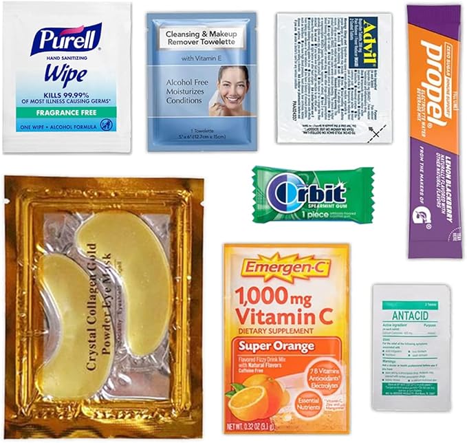 Amazon.com: 10 Sets of Bulk Hangover Kit Supplies for Bachelorette ...