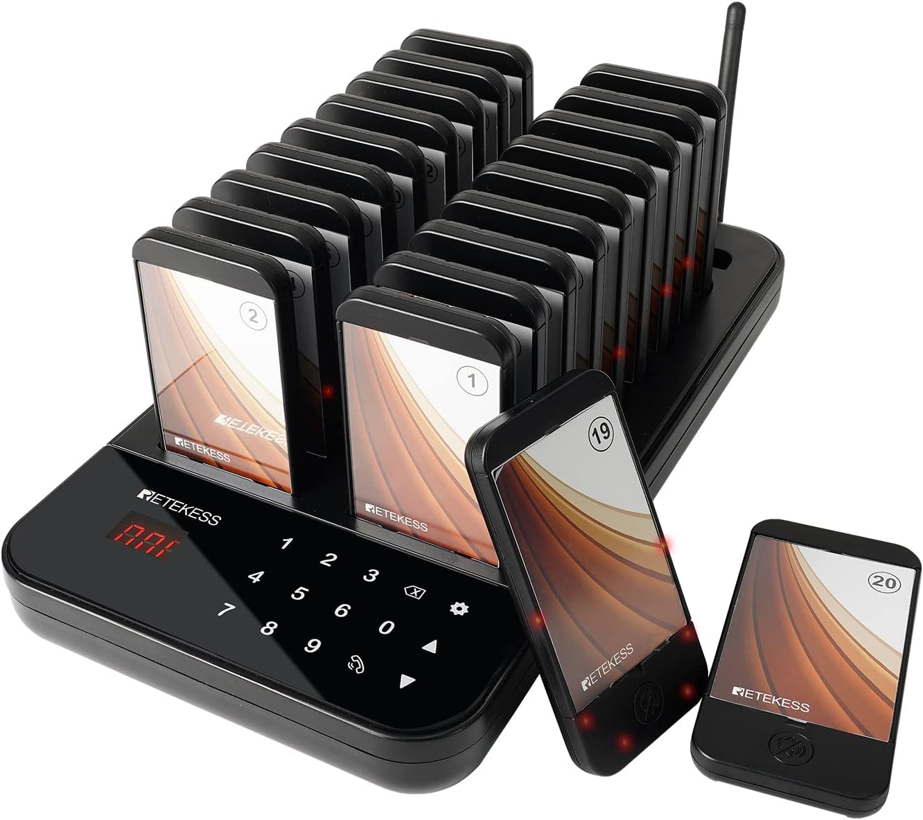 Retekess T112 Restaurant Pager System, Wireless Calling System, 20 ...