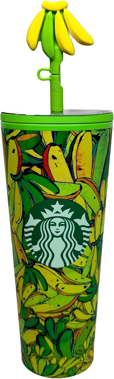 Amazon.com | Starbucks x FARM Rio 2025 Banana Board Cold Cup Tumbler ...