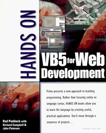 Hands on Vb5 for Web Development: Paddock, Rod, Campbell, Richard ...