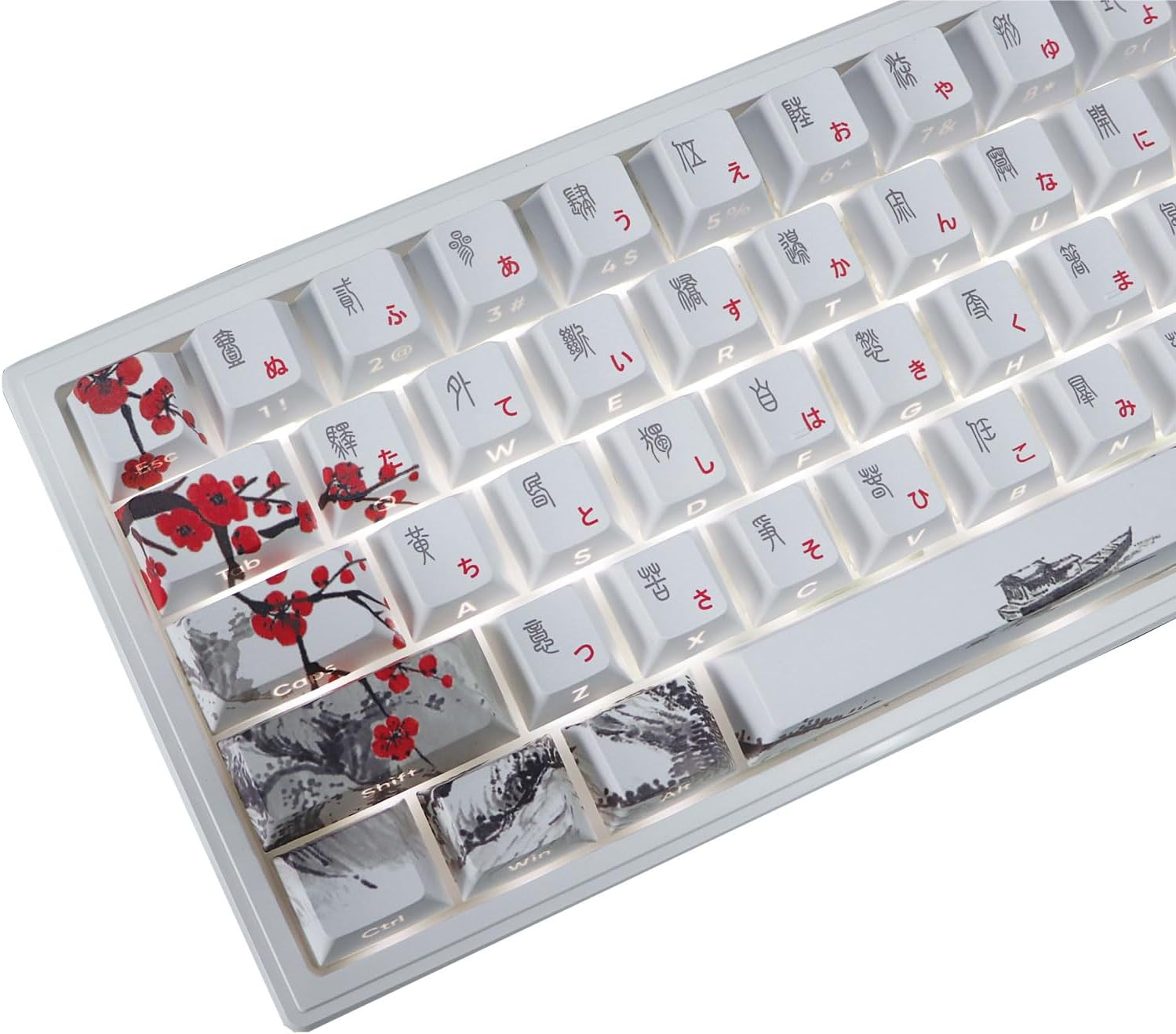 Amazon.com: JSJT PBT Japanese Keycaps-Side Printed Keycap Set Double ...