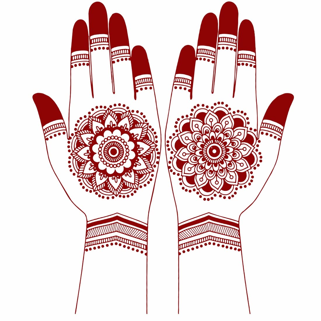 ORDERSHOCK Hand Mehndi Mandala Design Tattoo Sticker For Girls And ...