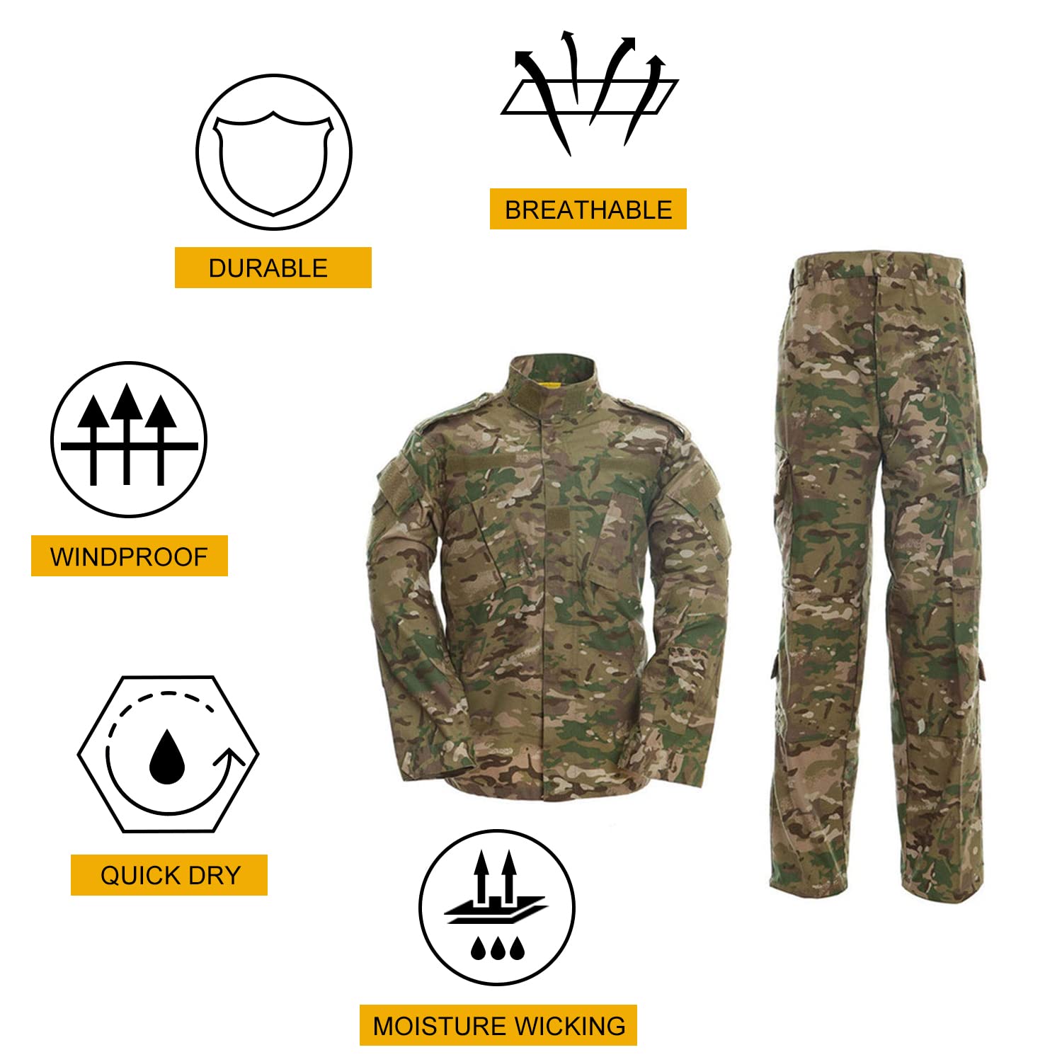 Snapklik.com : Mens Military Uniform ACU Camo Jacket And Airsoft Pants ...