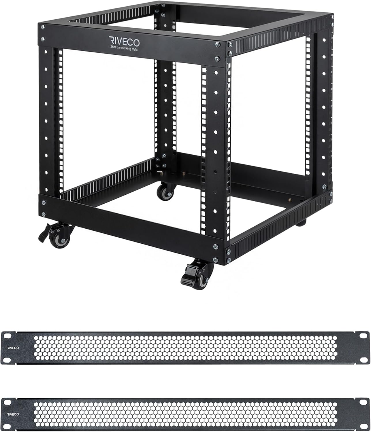 Amazon.com: RIVECO 9U Open Frame Server Rack with Casters- Heavy Duty 4 ...
