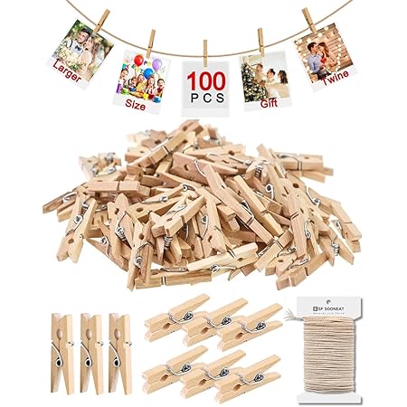 Amazon.com: Mini Clothes Pins for Photo, Mini Clothespins, Upgraded 1. ...