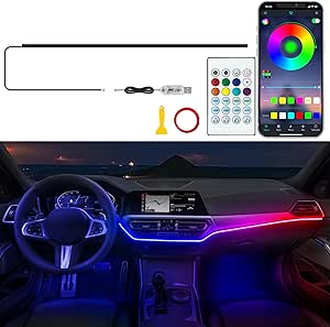 Amazon.com: Jushope Interior Car LED Strip Lights, Acrylic LED Lights ...
