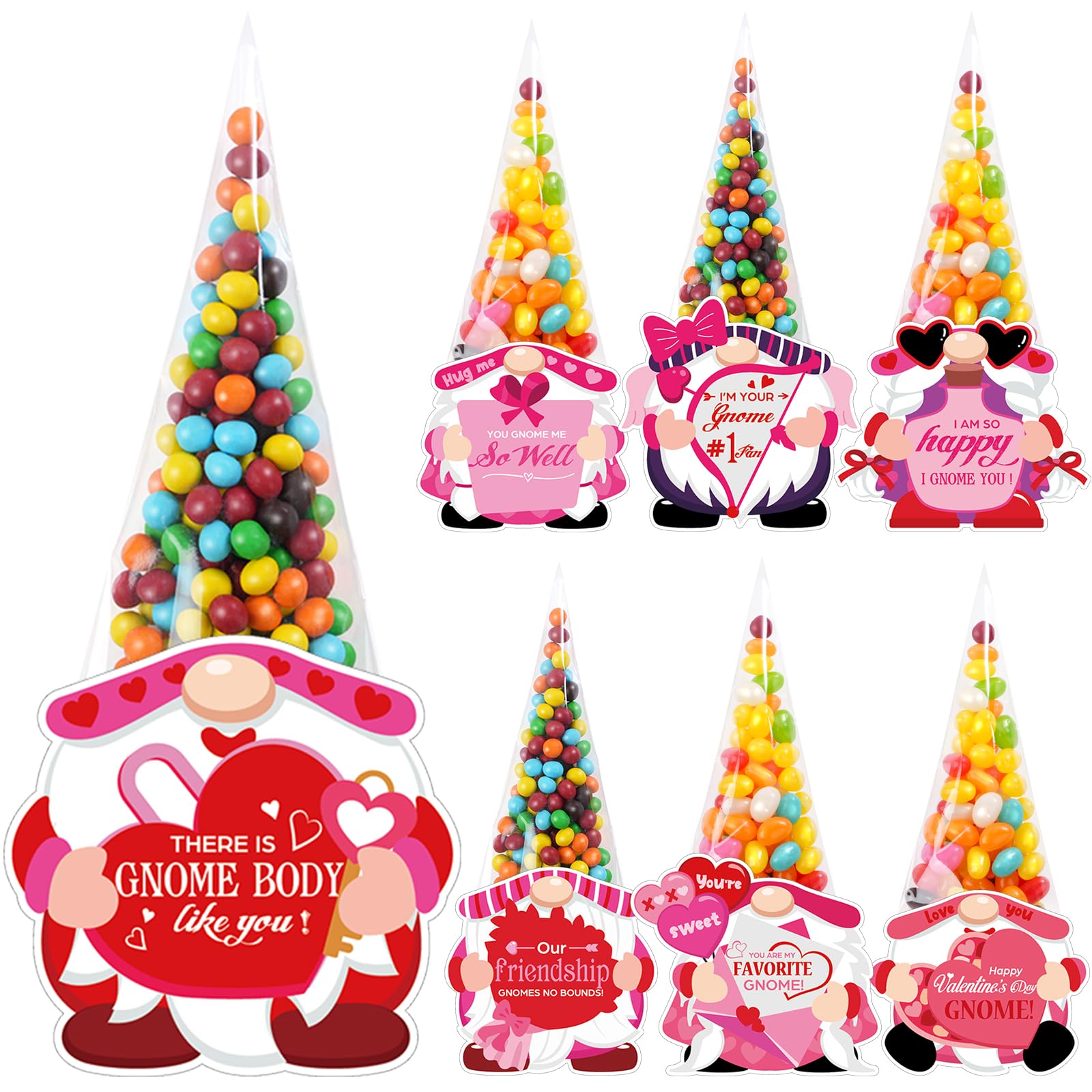 Amazon.com: 40 Sets Valentines Day Cards for Kids, Bulk Gnome Valentine ...