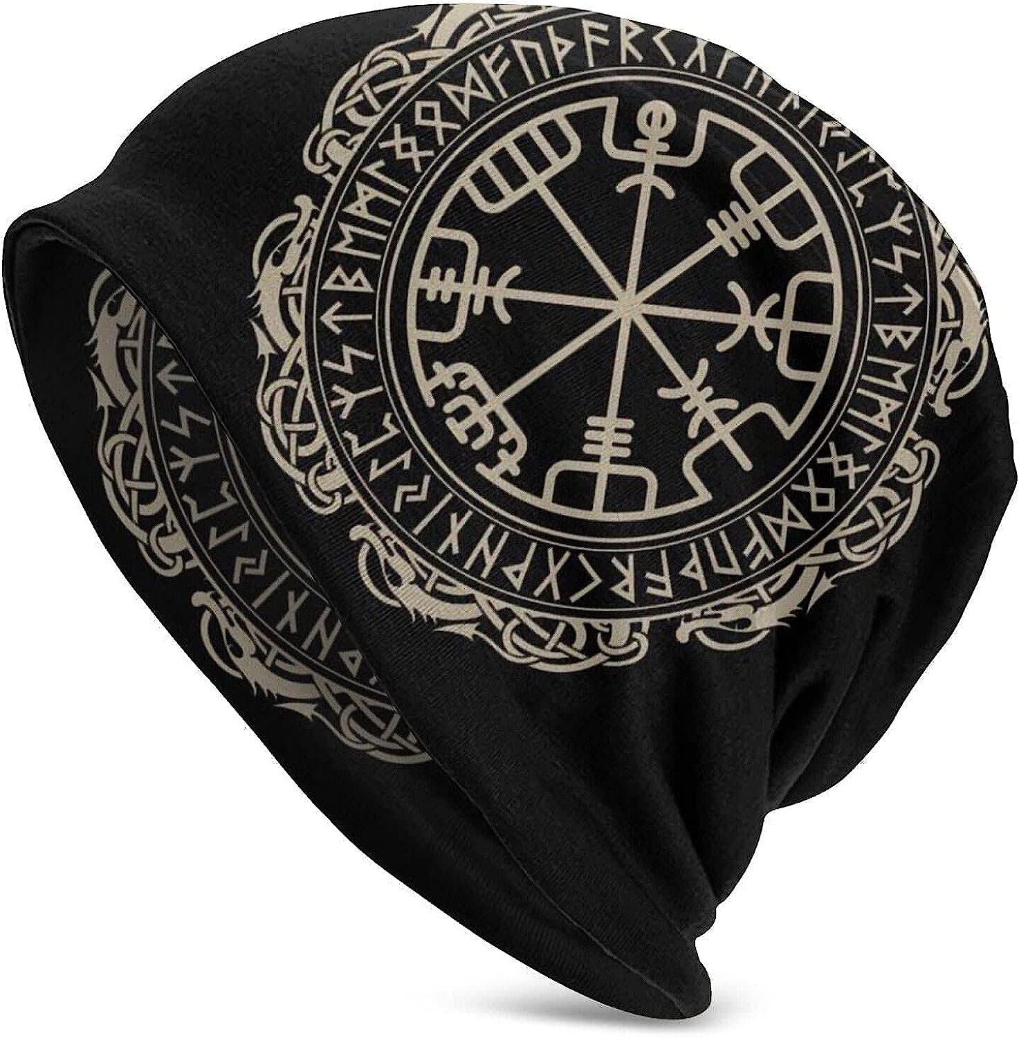 Magical Design Norse Runes Compass Skull Cap Bike Hard Hat Helmet Liner ...