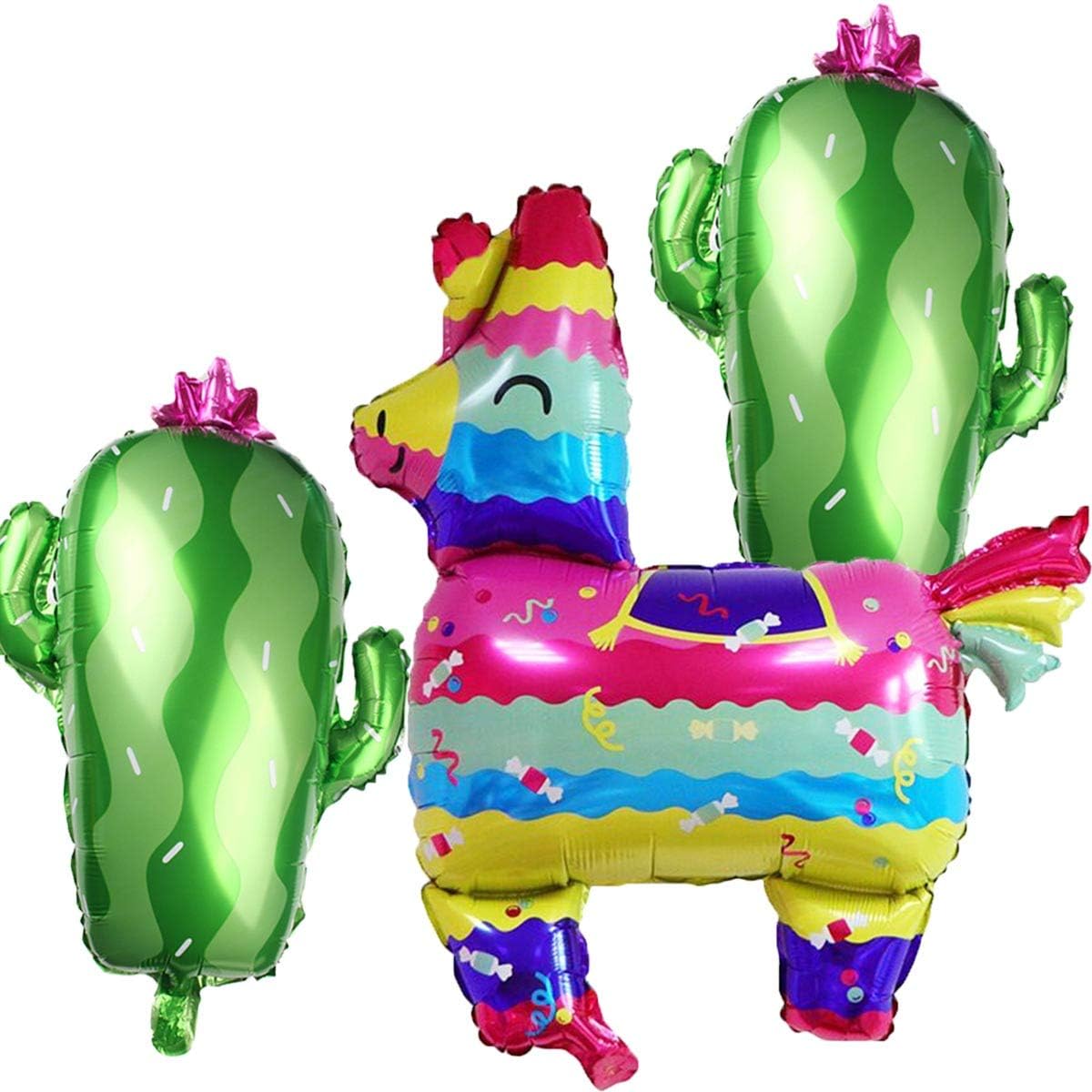 Amazon.com: Fiesta Party Balloons Set, Llama Shaped Jumbo Foil Balloon ...