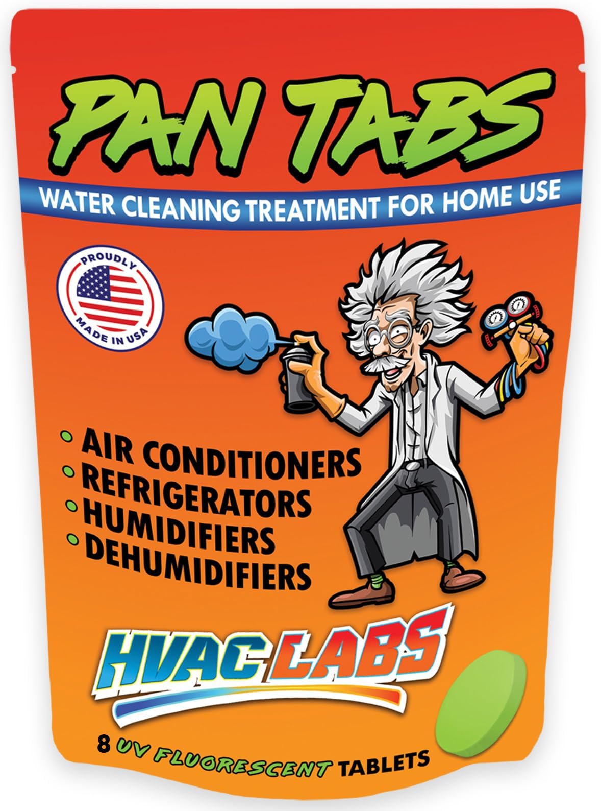 Amazon.com: Mad Tabs 8pcs Pan AC Drain Line Cleaner Condensate ...