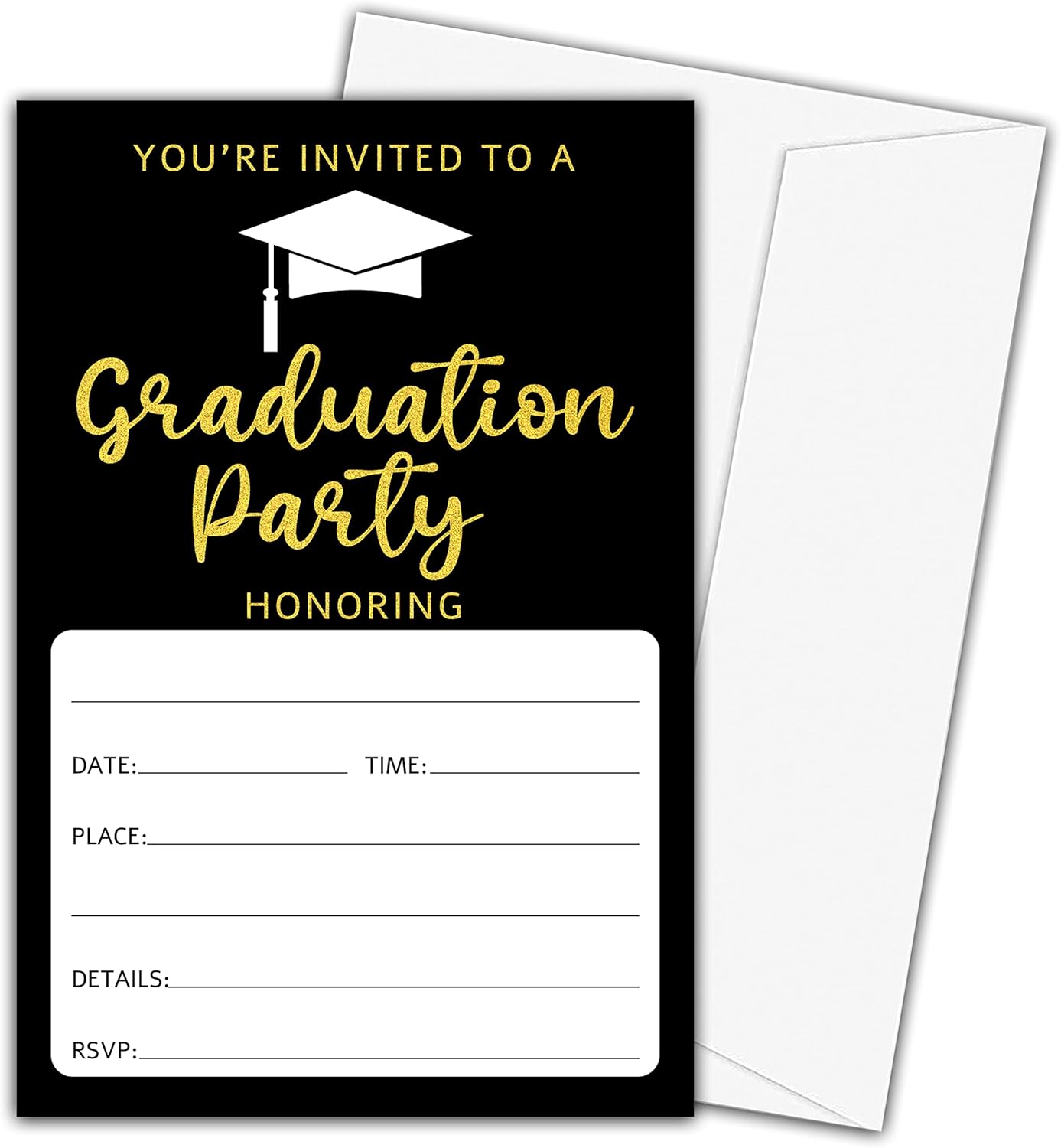 Amazon.com : mermermu 25 Graduation Invitations with Envelopes, For ...