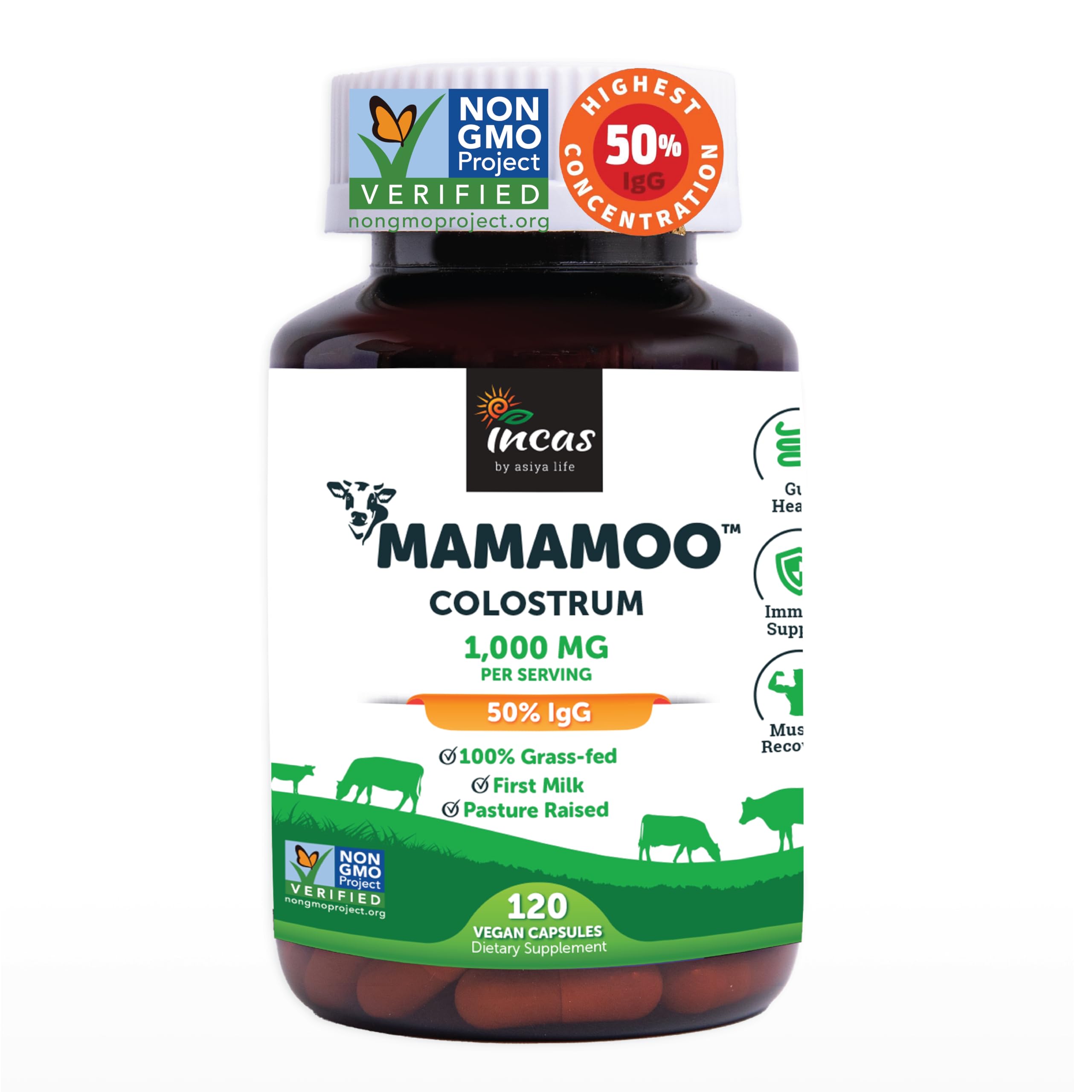 Amazon.com: MamaMoo™ Colostrum Supplement 1000mg Per Serving, 50% ...