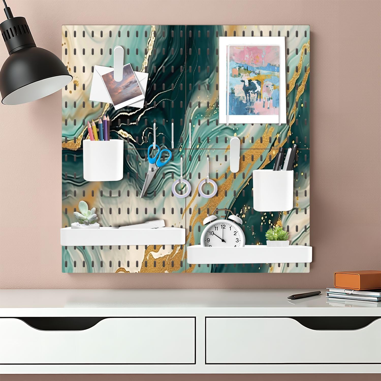 Amazon.com: HABEN ARTWORK Pegboard Garage Storage Organization Abstract ...