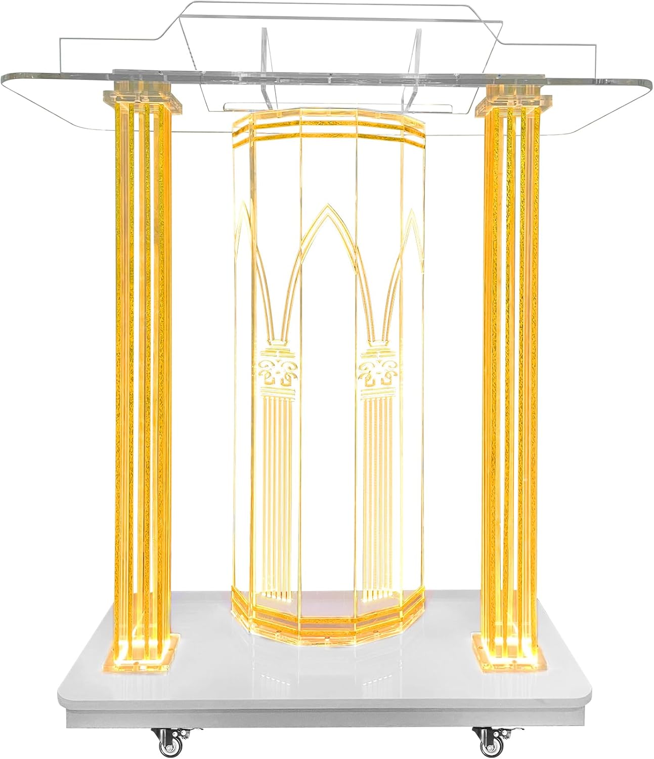 Amazon.com: 46" Large Acrylic Pulpits for Churches with LED Lights ...