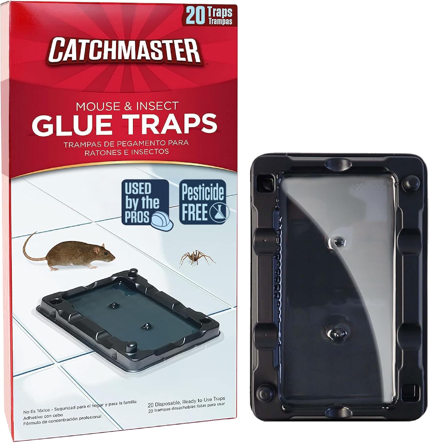 Amazon.com : Catchmaster-20 Mouse & Insect Glue Traps, Heavy-Duty ...