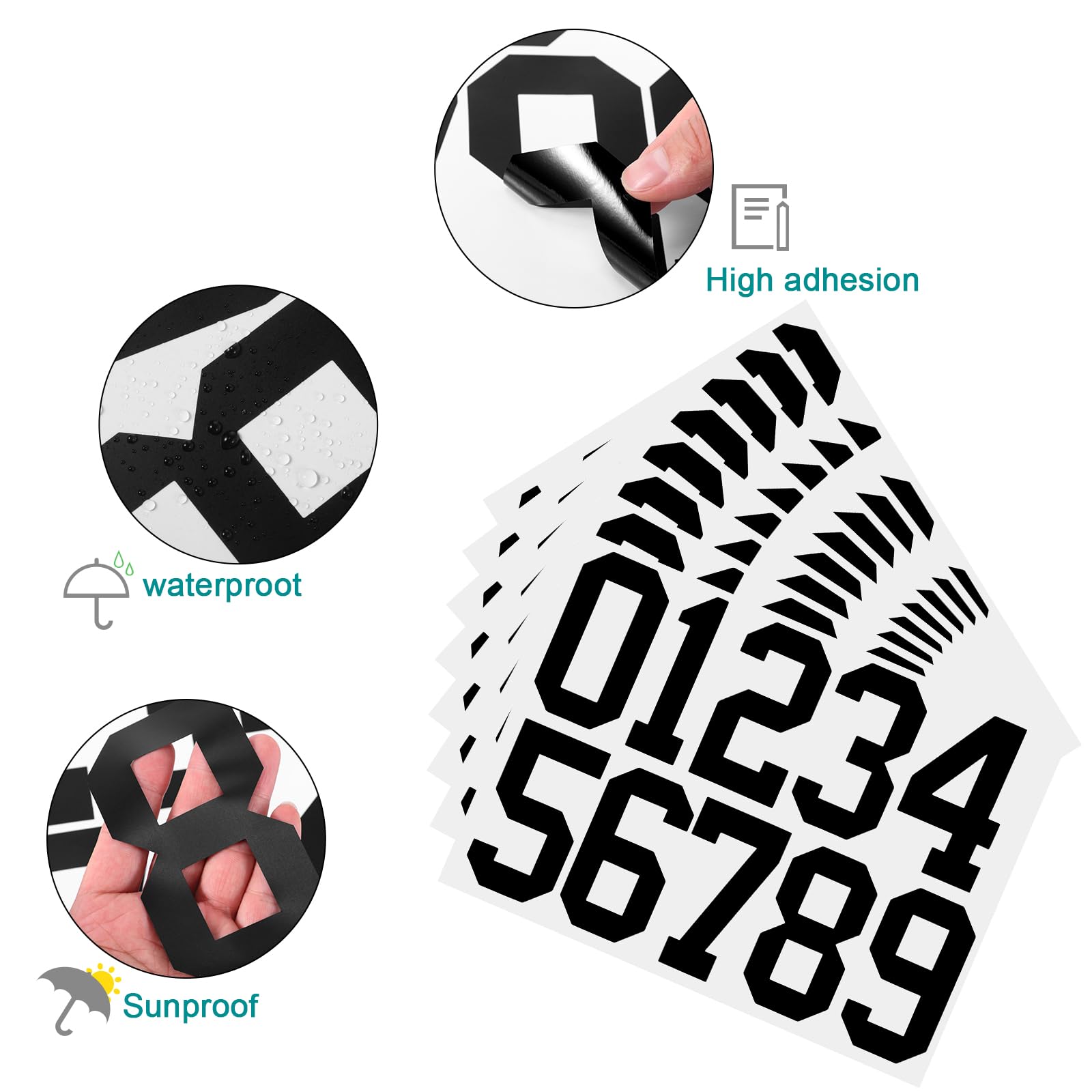 Snapklik.com : TaoBary 8 Sheets Mailbox Numbers Stickers Waterproof ...